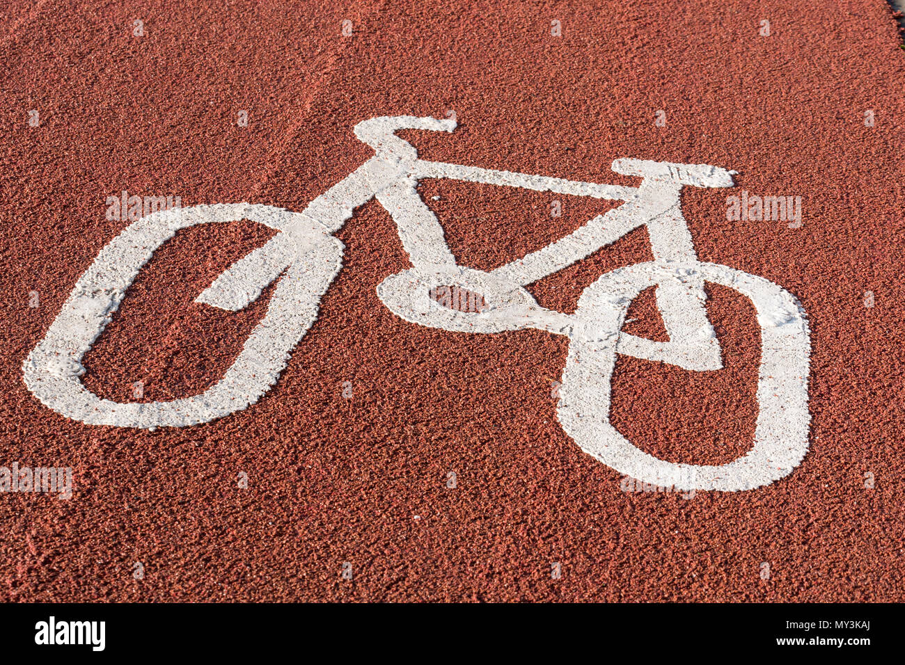 Cycle path route Stock Photo - Alamy