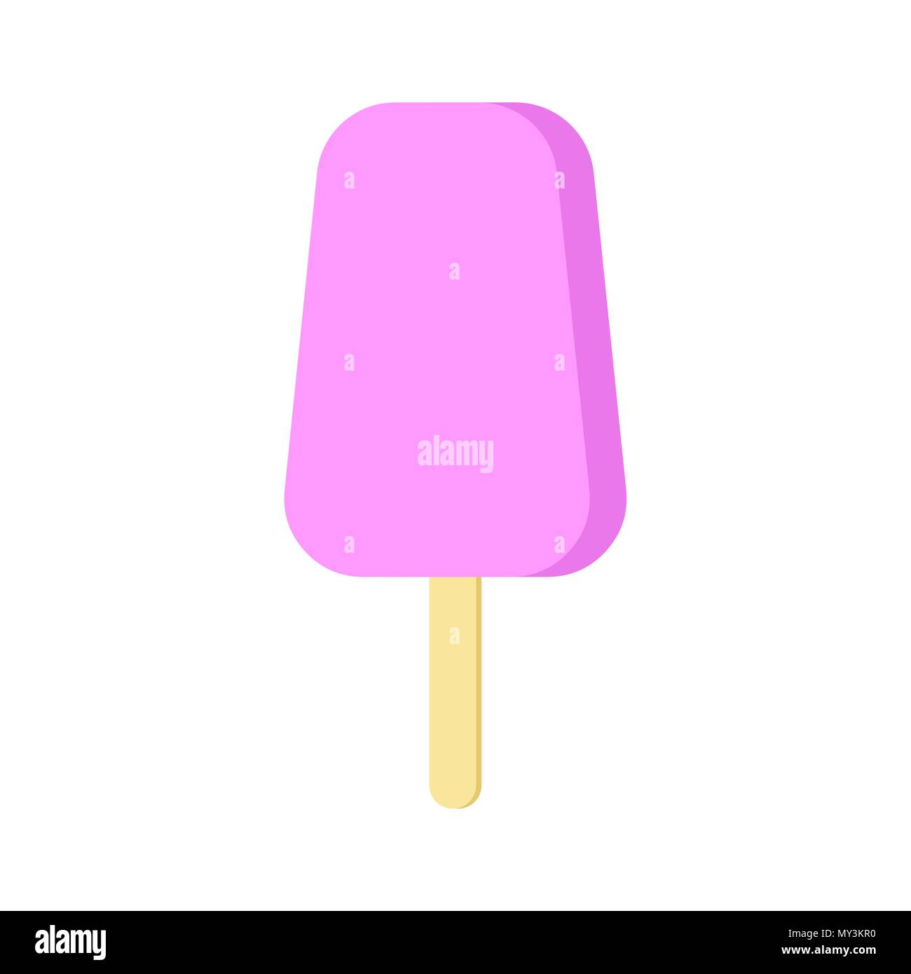 Eskimo pink on stick. Ice cream vector illustration Stock Vector Image ...