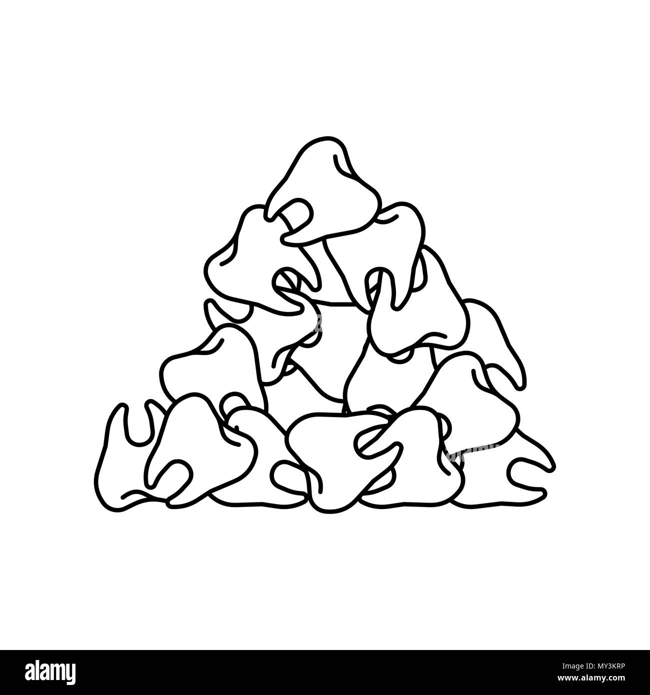 Human teeth pile Black and White Stock Photos & Images - Alamy