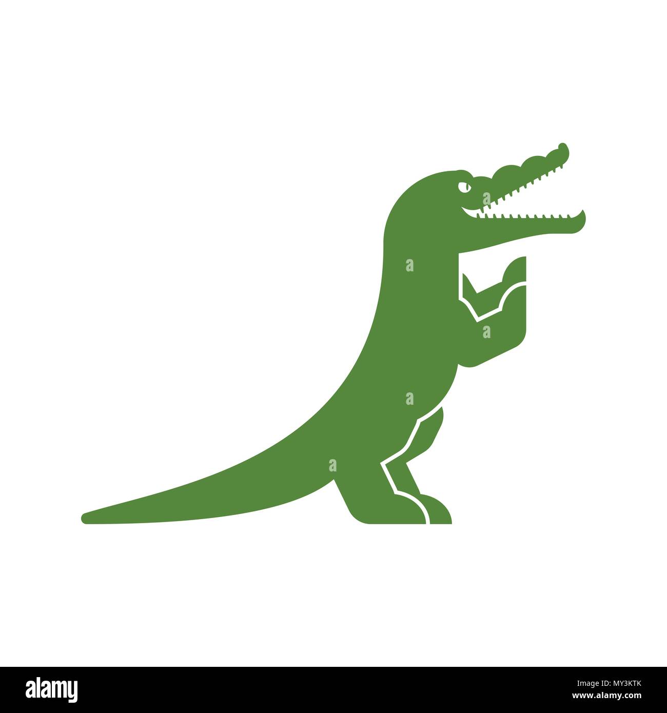 Crocodile heraldic symbol. Sign Animal for coat of arms. Alligator ...