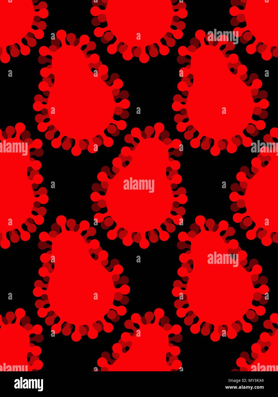 Viruses seamless pattern. Germs ornament. Disease background. Vector ...