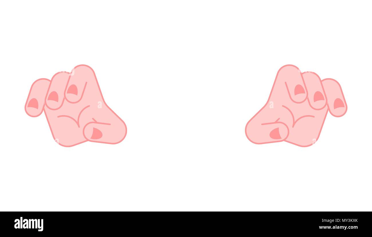 Hands grab isolated on white background. Vector illustration Stock ...