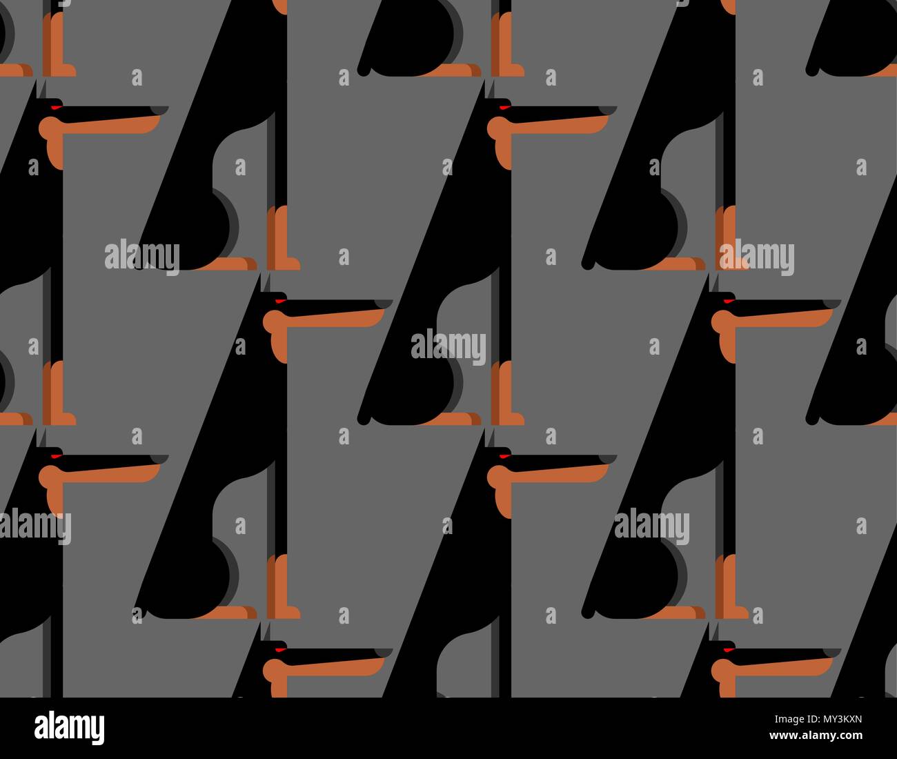 Doberman pattern seamless. dog background. Pet ornament. Vector ...