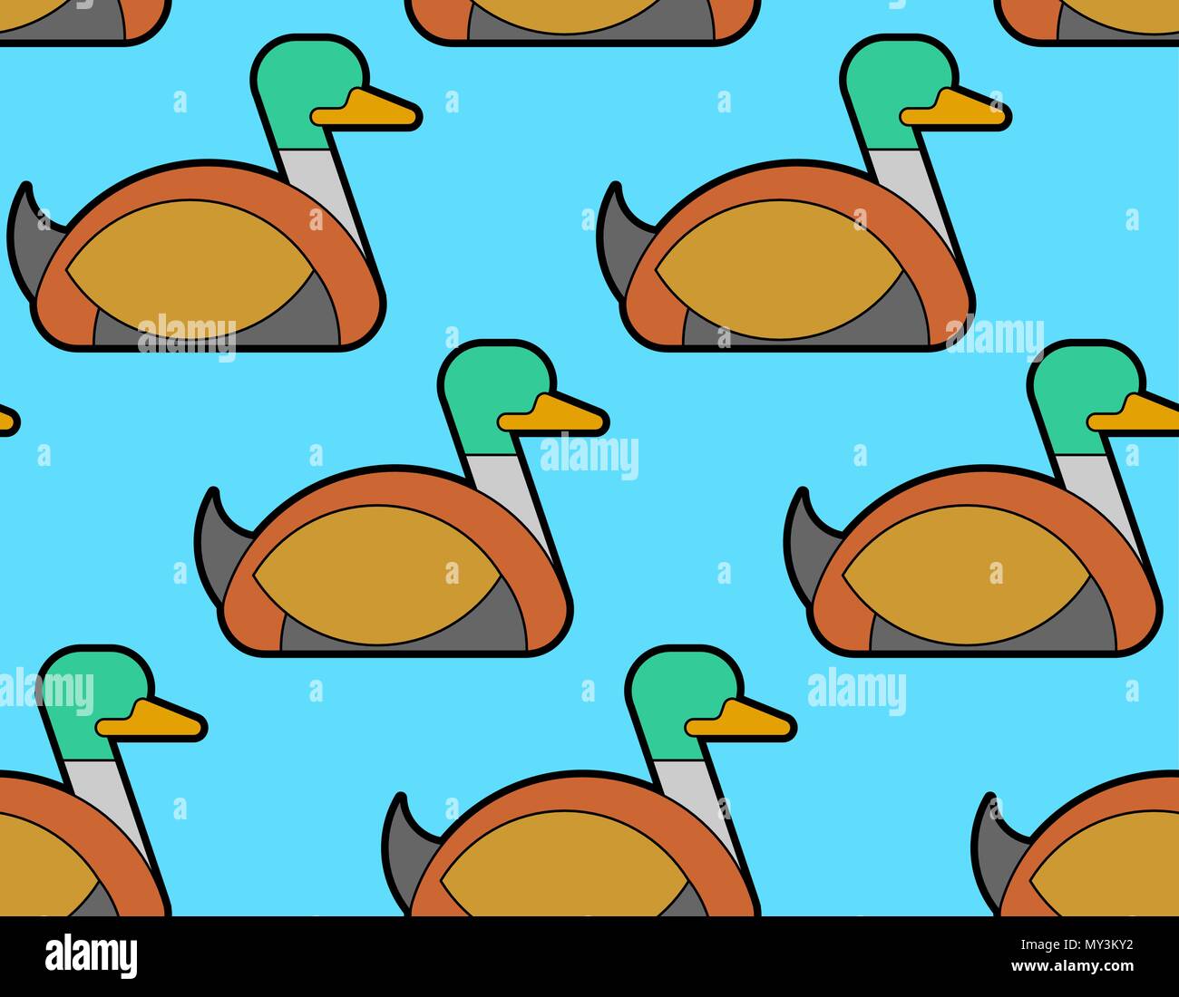 Drake duck pattern seamless. waterfowl bird background. Vector ...