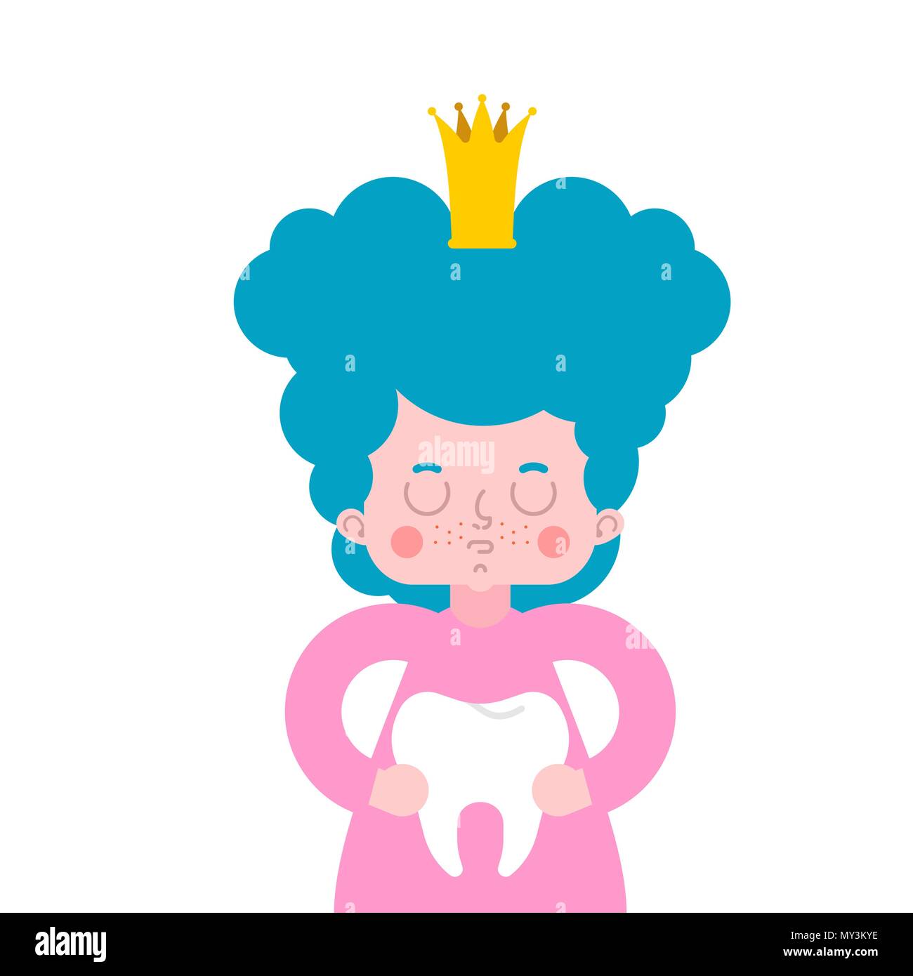 Tooth Fairy isolated. Girl and tooth Vector illustration Stock Vector ...