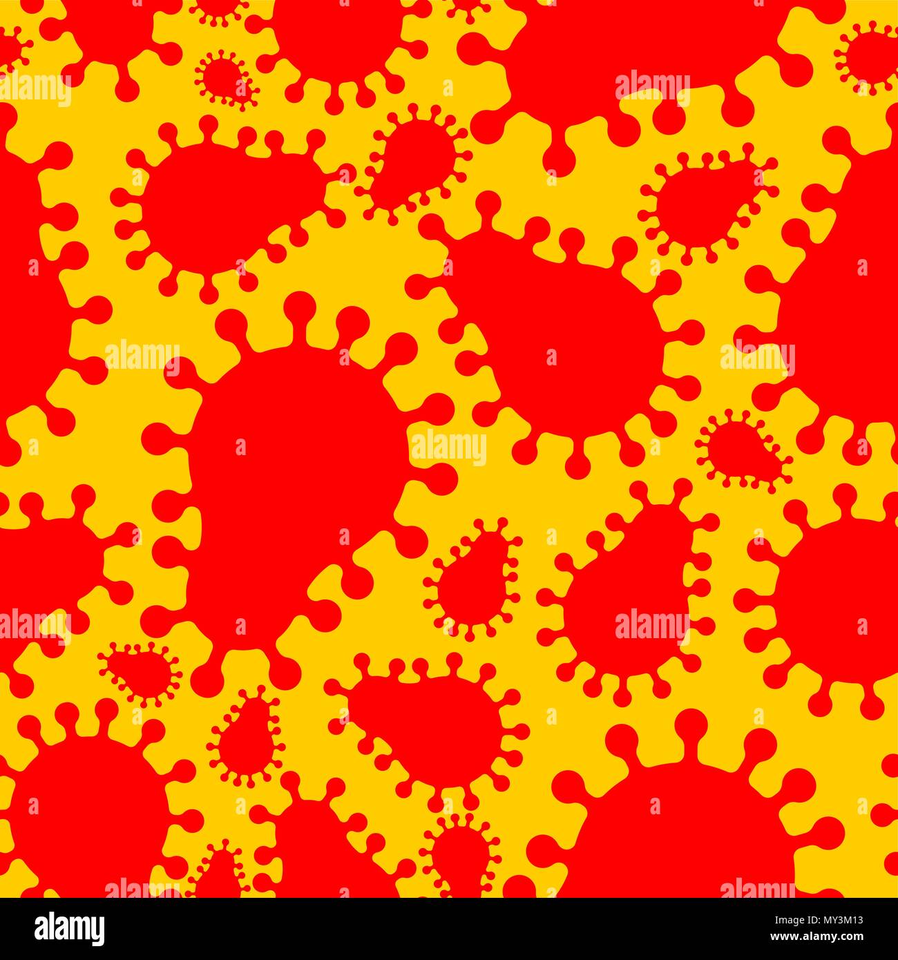 Viruses seamless pattern. Germs ornament. Disease background. Vector ...