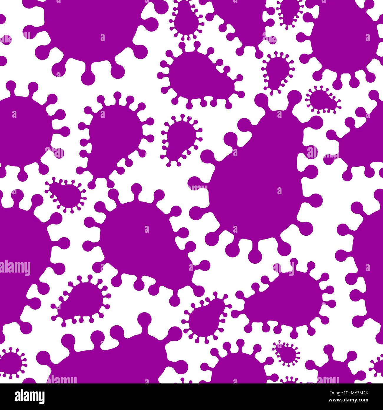 Viruses seamless pattern. Germs ornament. Disease background. Vector ...