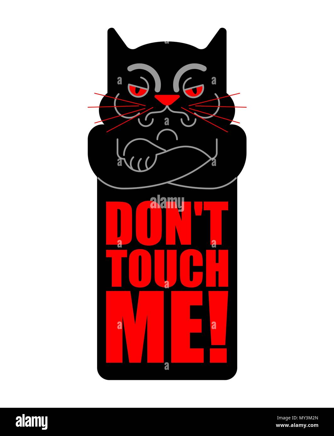Dont Touch Me Grumpy Cat Vector Illustration Stock Vector Image And Art Alamy