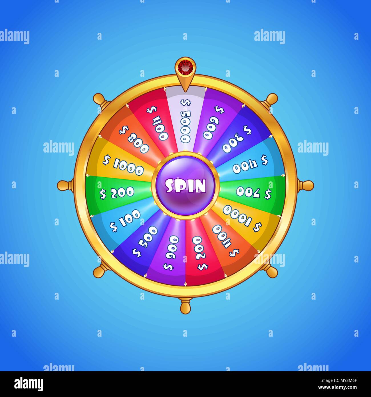 Casino fortune wheel golden Stock Vector Images - Alamy