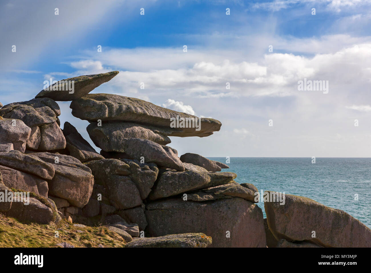 Pulpit Rock, Peninnis Head, St. Mary's, Isles of Scilly, UK Stock Photo ...
