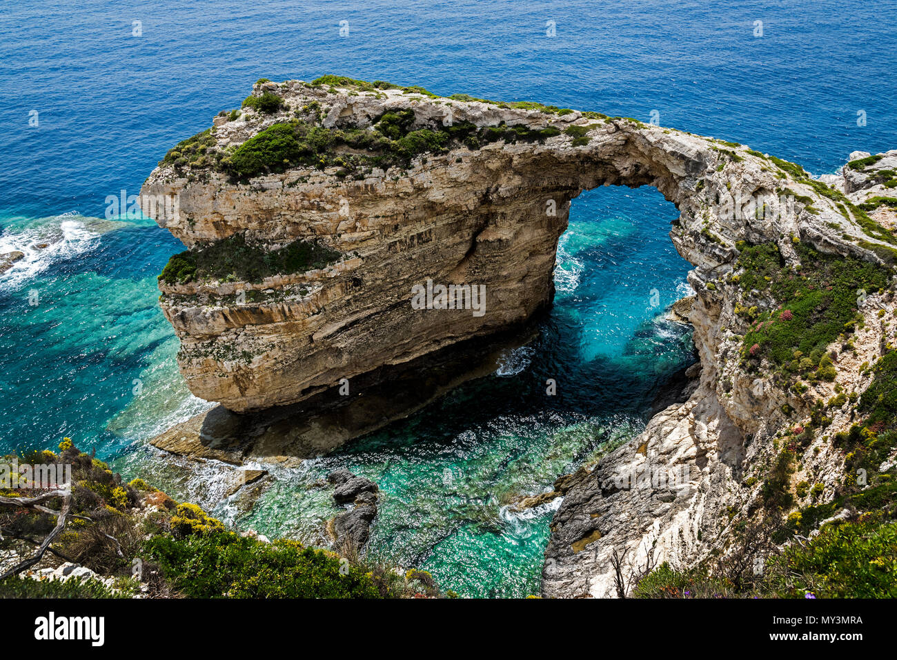 Tripitos Arch, Paxos Stock Photo - Alamy