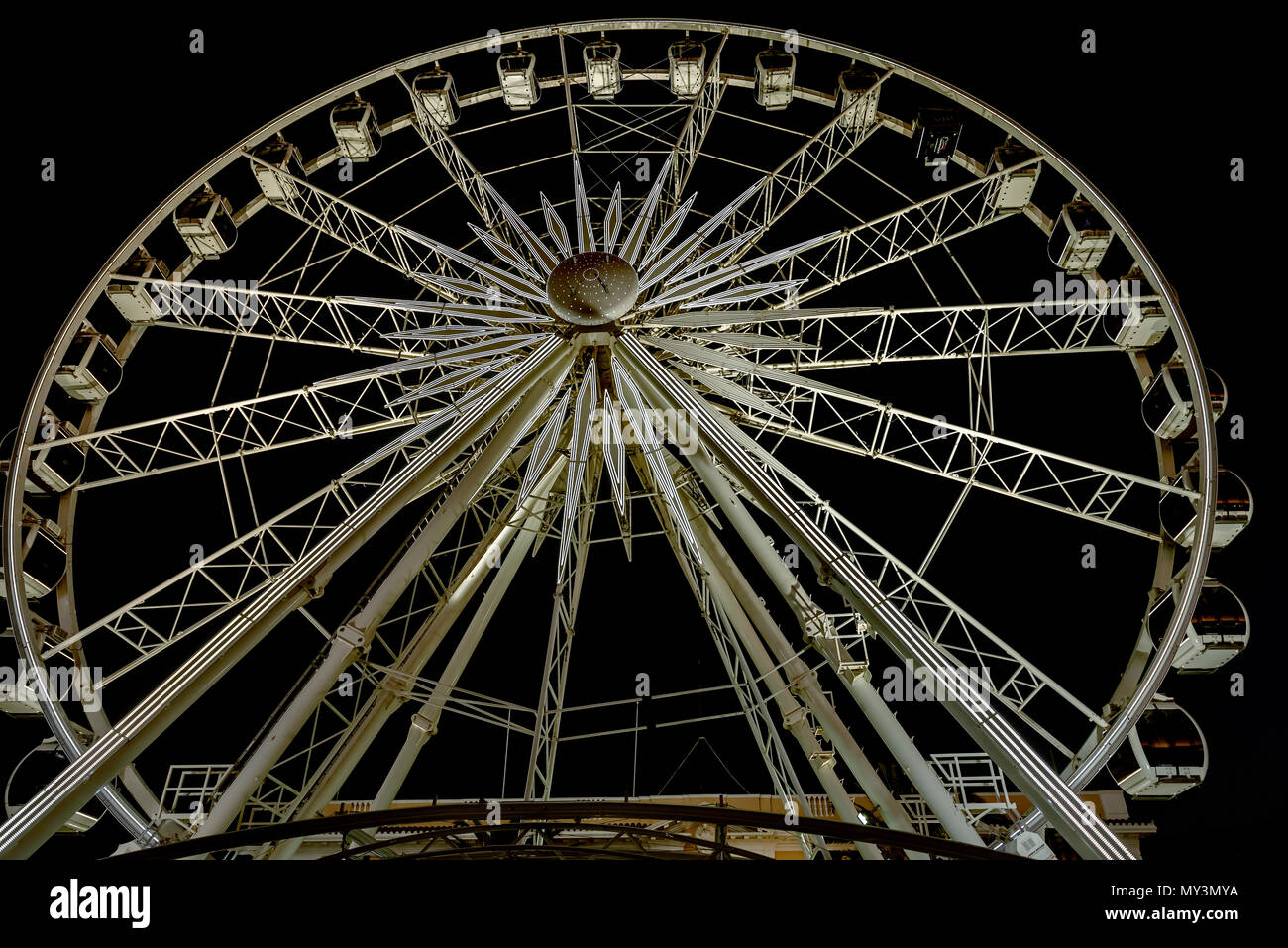 Night view at the Wheel of Excellence in Cape Town. It was South Africa ...