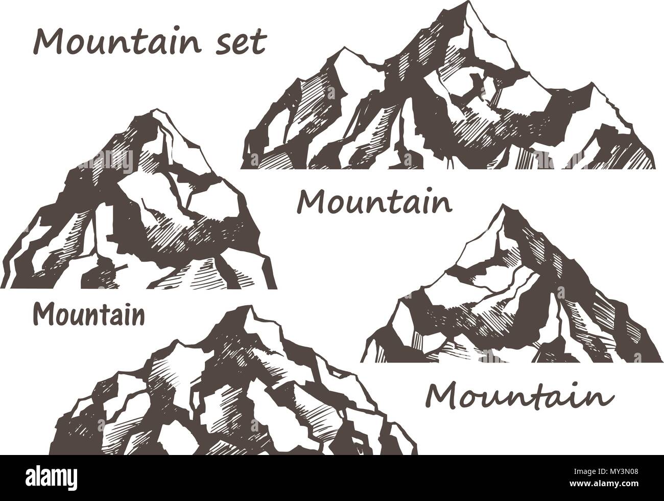 Rock stone set element Stock Vector Images - Alamy