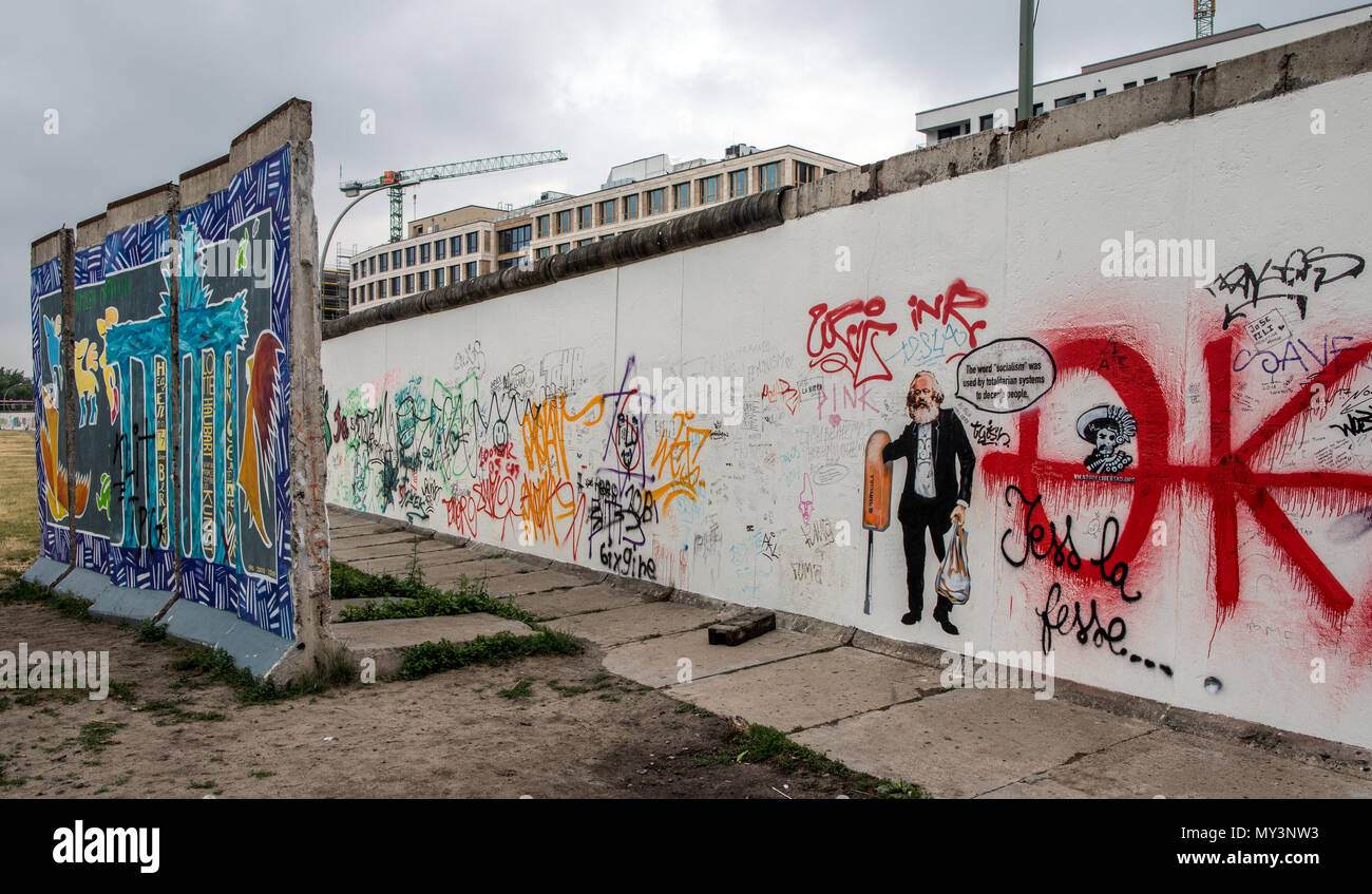 Karl Marx on The Berlin Wall Art On the East Side Gallery Berlin ...