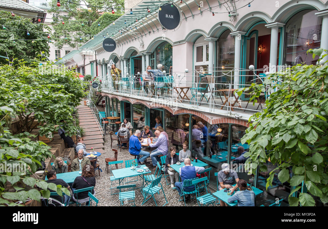 Busy Cafe in Berlin Germany Stock Photo - Alamy
