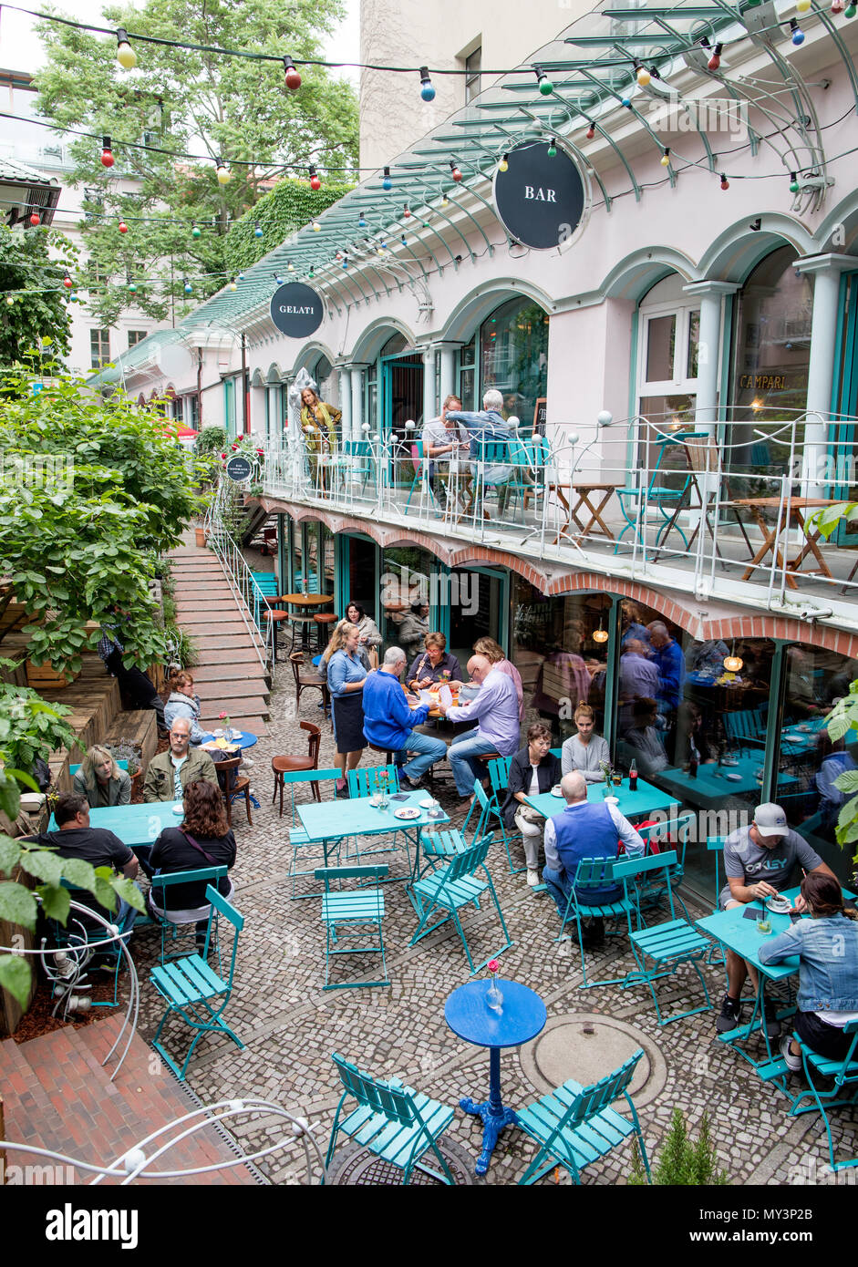 Busy Cafe in Berlin Germany Stock Photo - Alamy