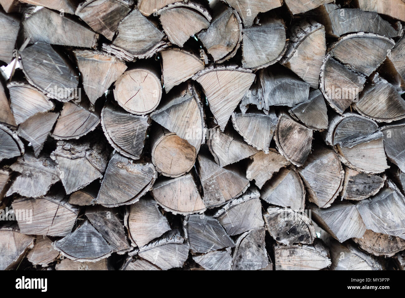 A log pile Stock Photo - Alamy