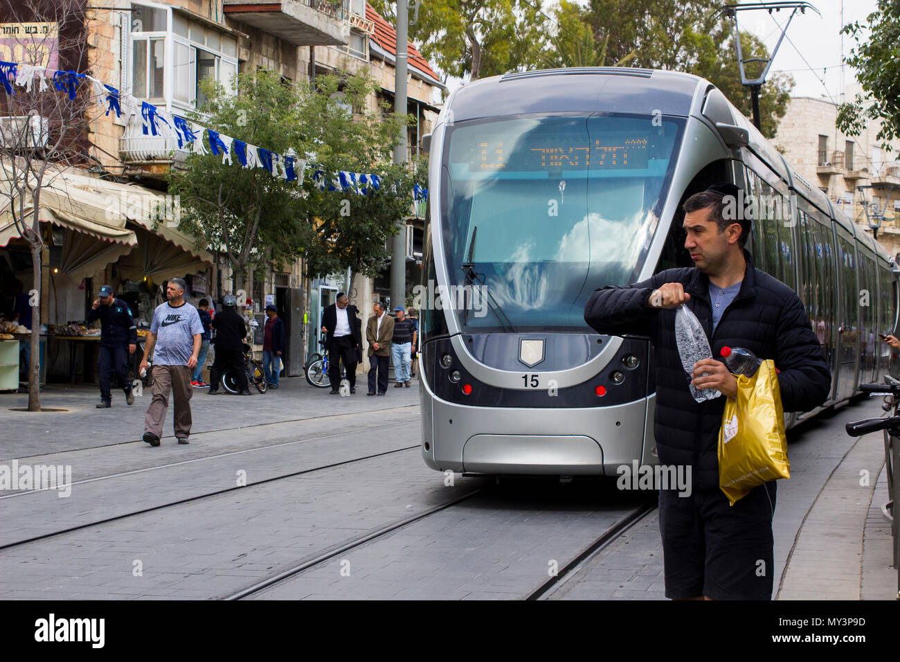 Tram train jerusalem hi-res stock photography and images - Alamy