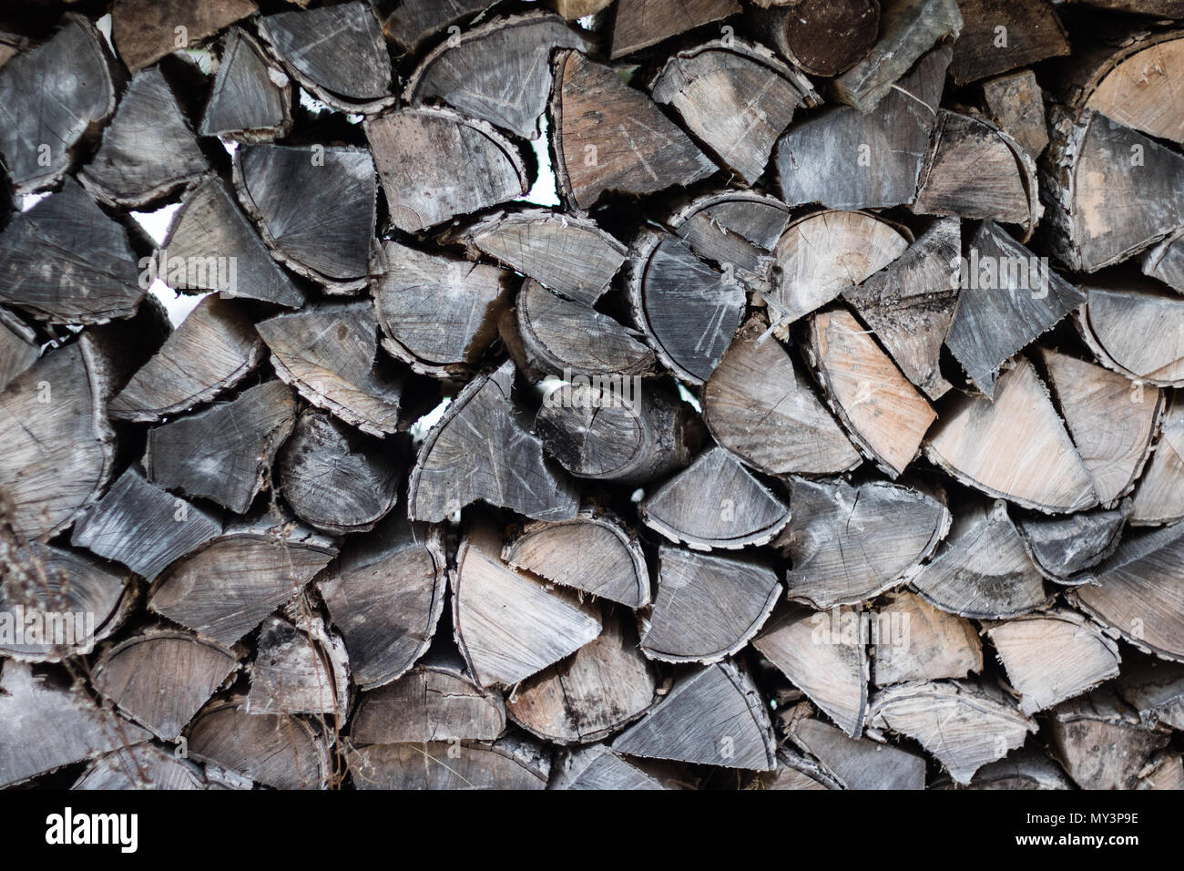 A log pile Stock Photo - Alamy