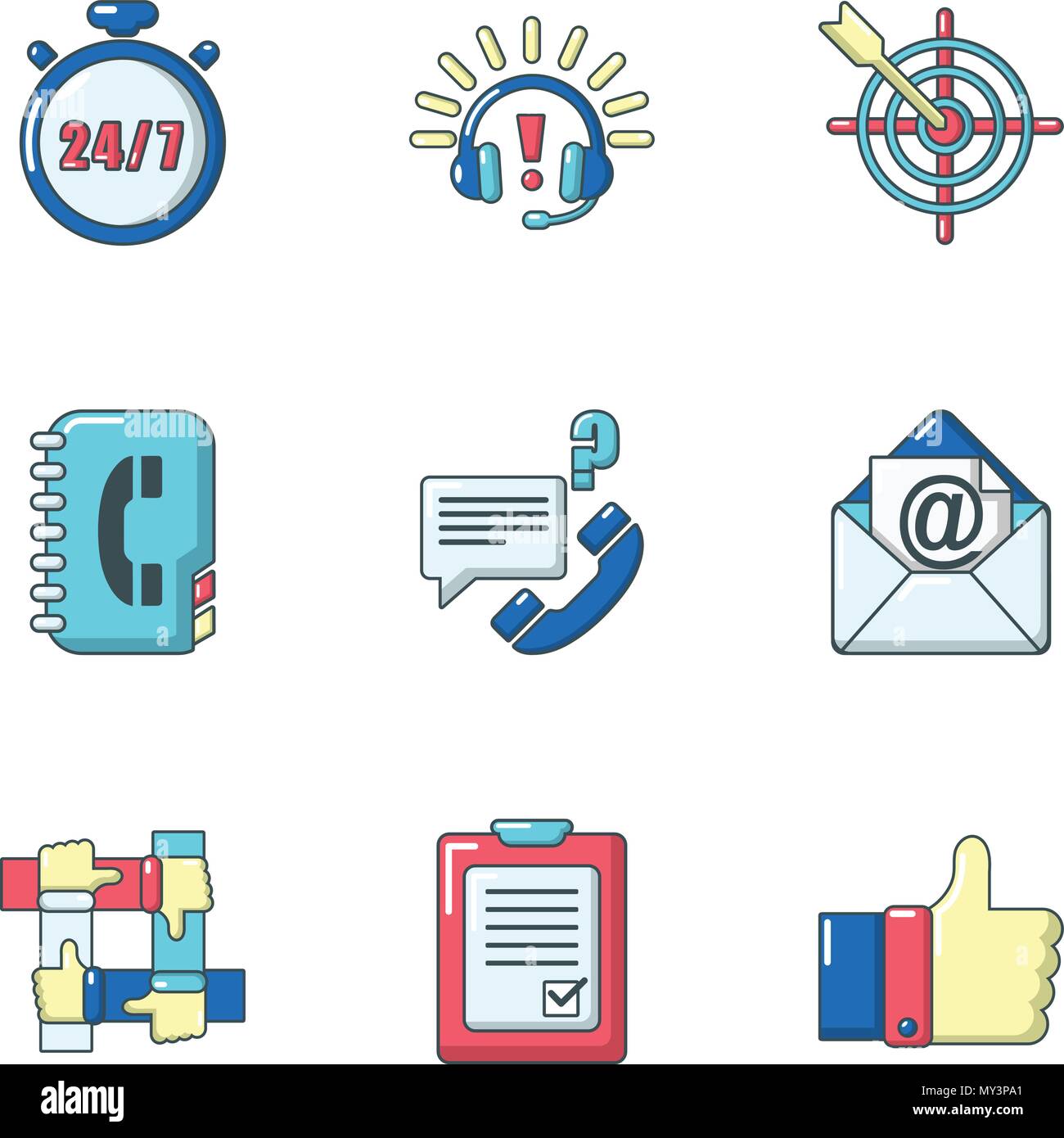 Team way icons set, cartoon style Stock Vector Image & Art - Alamy