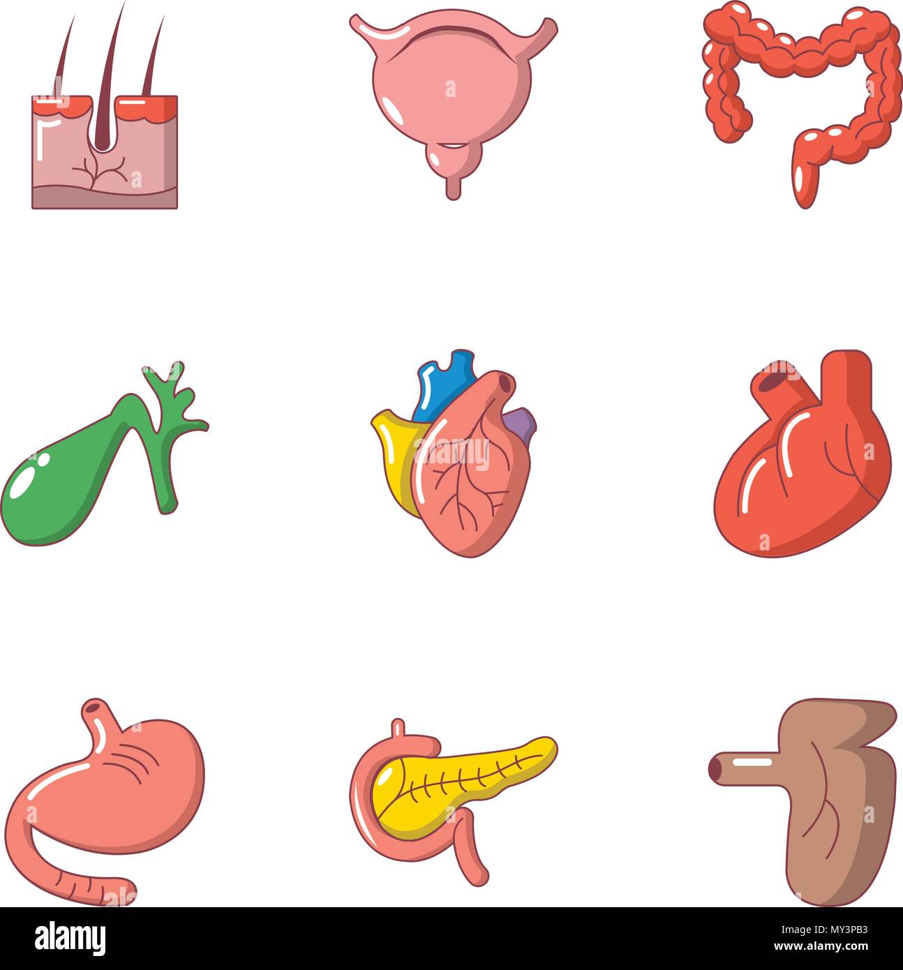 Organism icons set, cartoon style Stock Vector Image & Art - Alamy