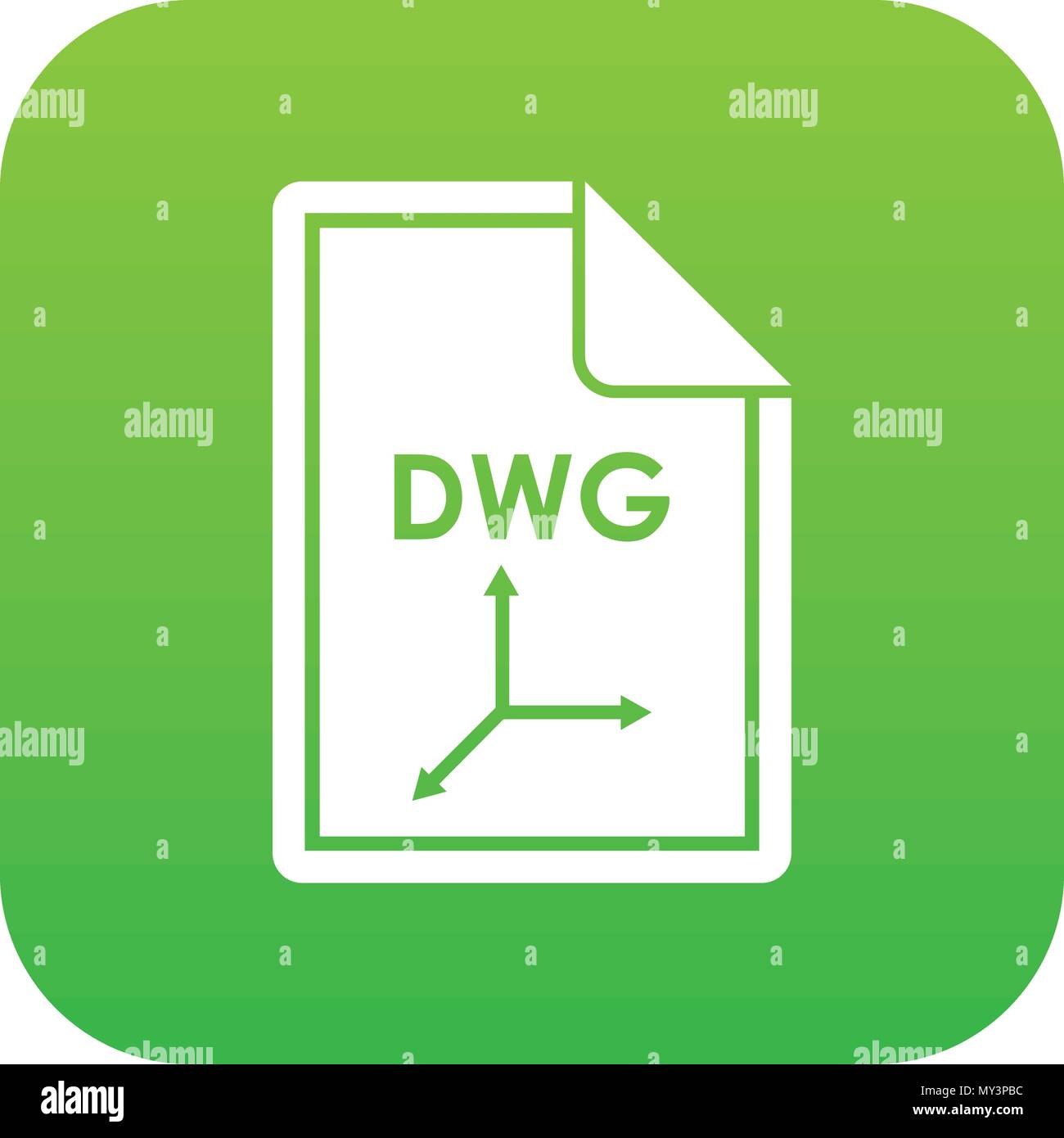 File DWG icon digital green Stock Vector Image & Art - Alamy