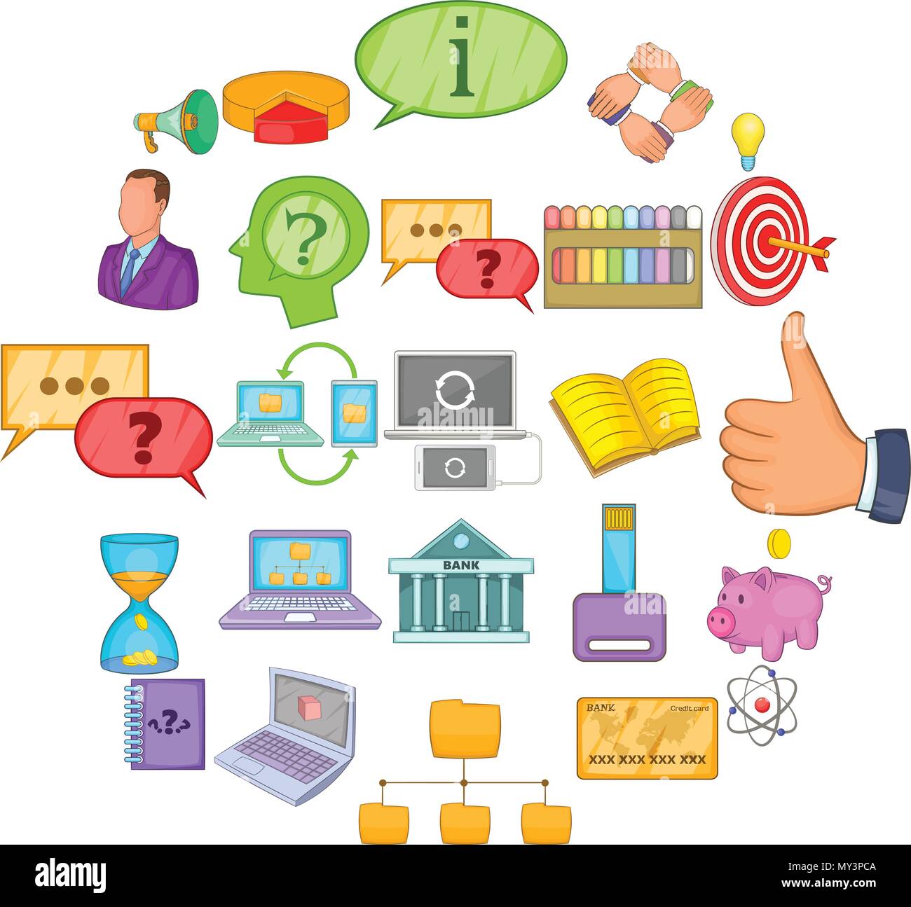 Sales revenue icons set, cartoon style Stock Vector Image & Art - Alamy
