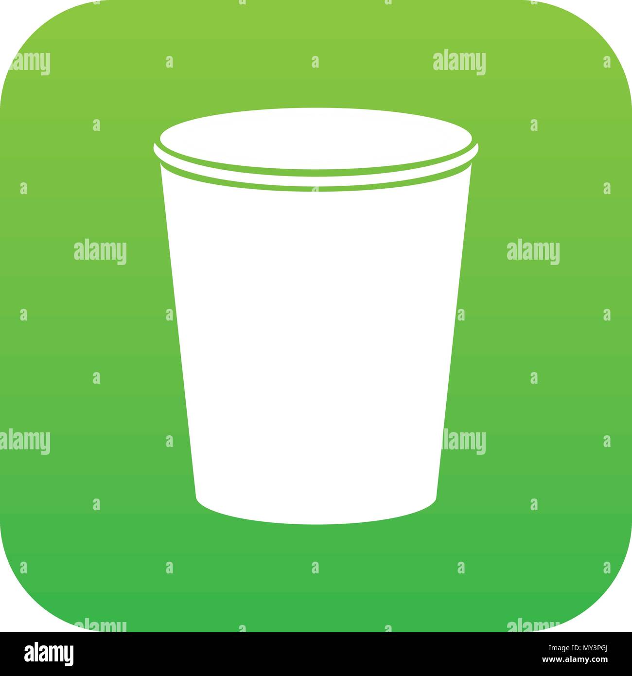 Dustbin icon green vector Stock Vector Image & Art - Alamy
