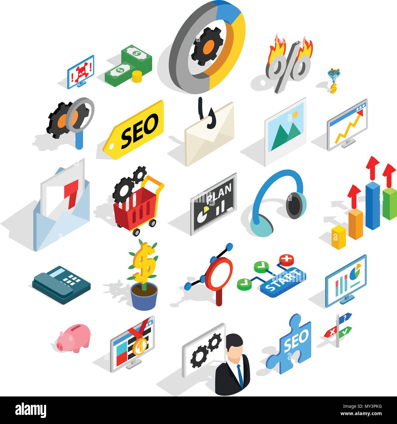 Spending on the internet icons set Stock Vector Image & Art - Alamy