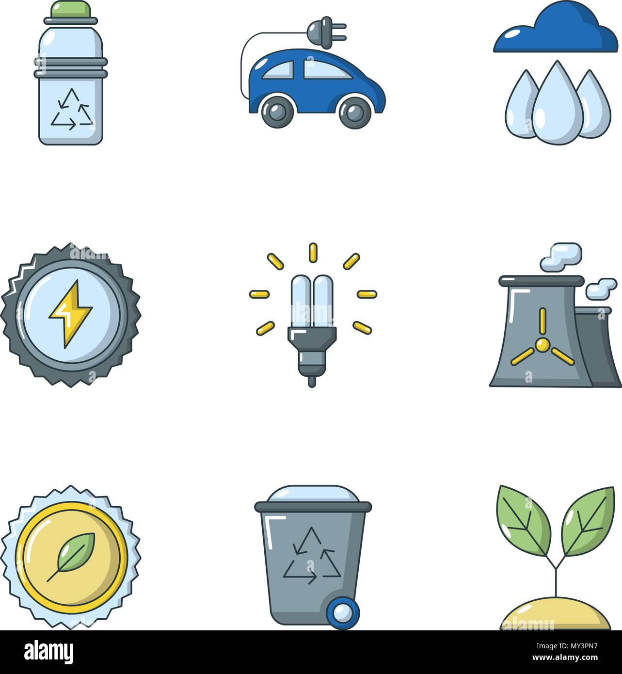 Sun potency icons set, cartoon style Stock Vector Image & Art - Alamy