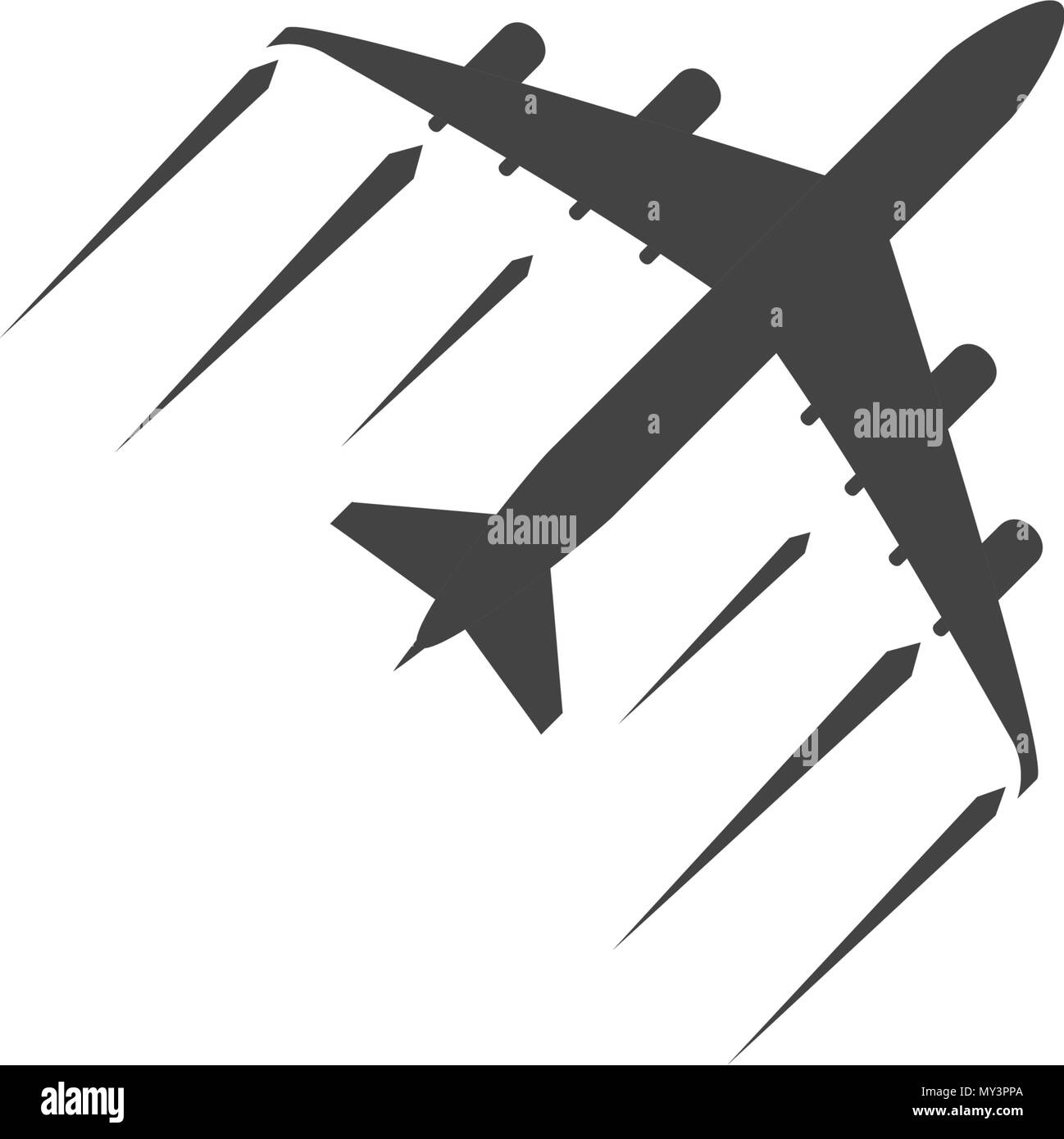Aircraft vector logo design template Black and White Stock Photos ...