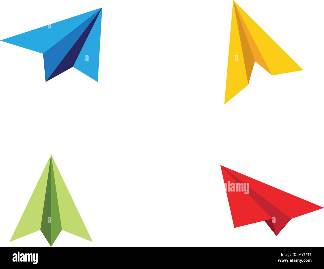 Paper Airplane icon vector illustration design Logo Template Stock ...