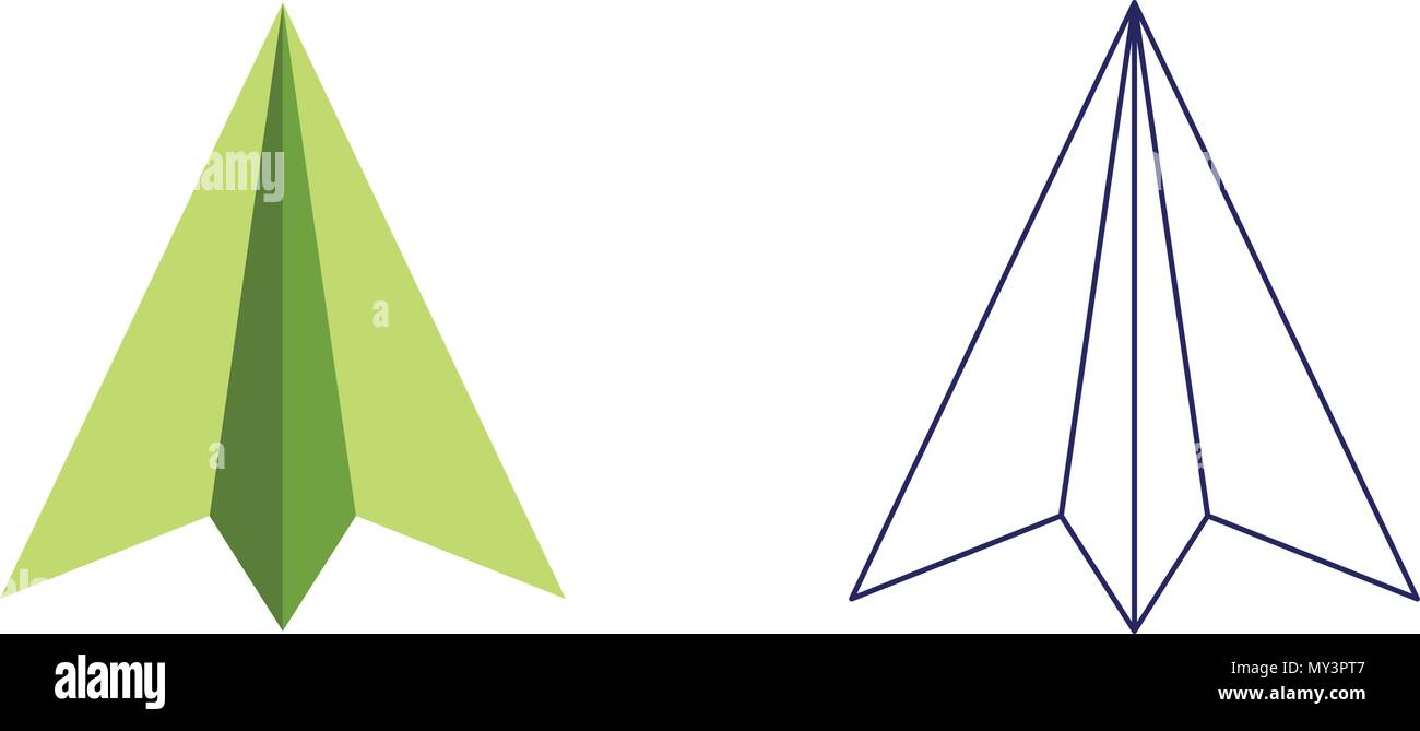 Paper Airplane icon vector illustration design Logo Template Stock ...