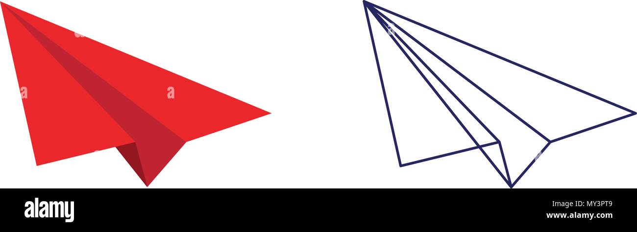 Paper Airplane icon vector illustration design Logo Template Stock ...