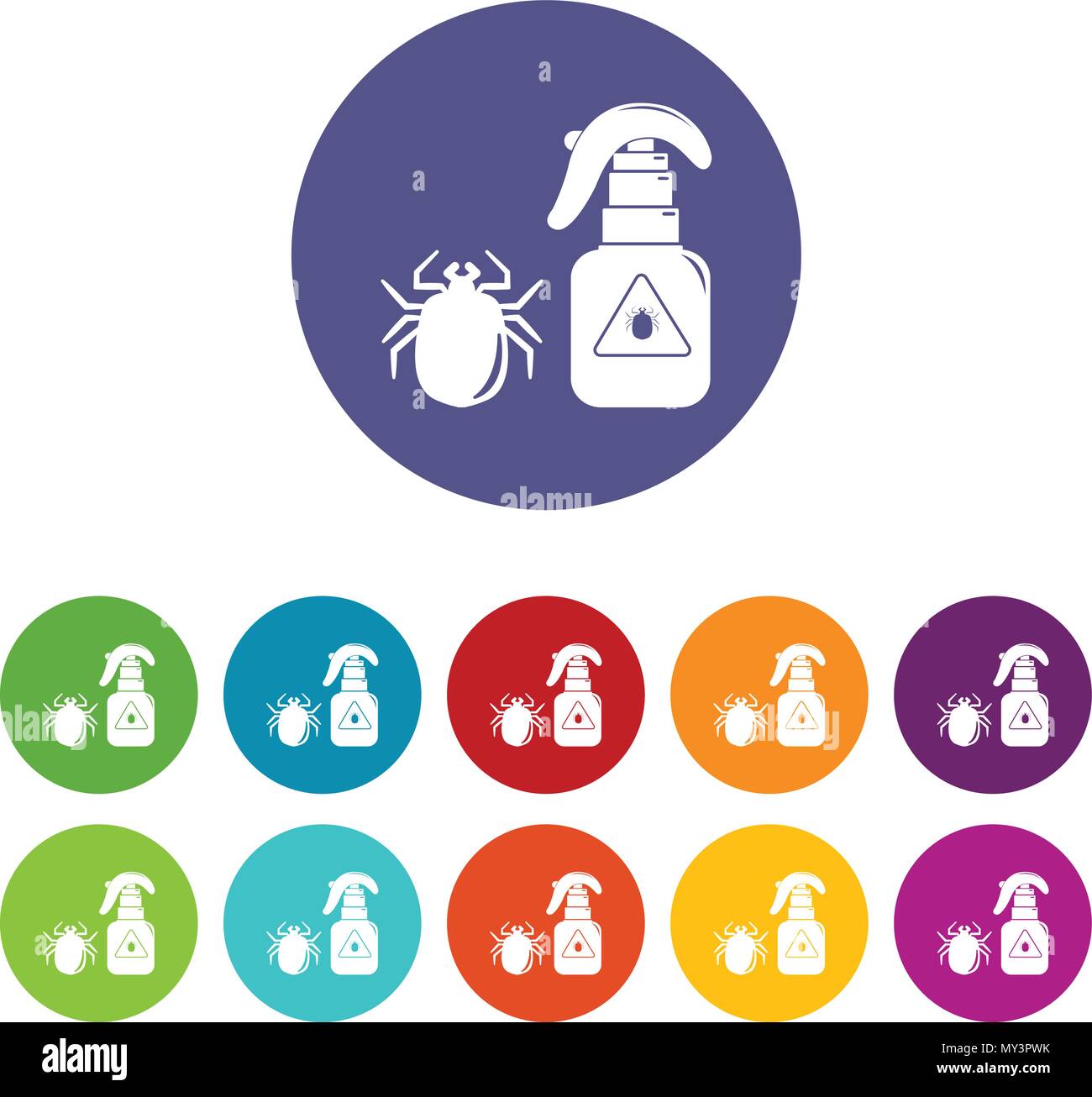 Spray icons set vector color Stock Vector Image & Art - Alamy