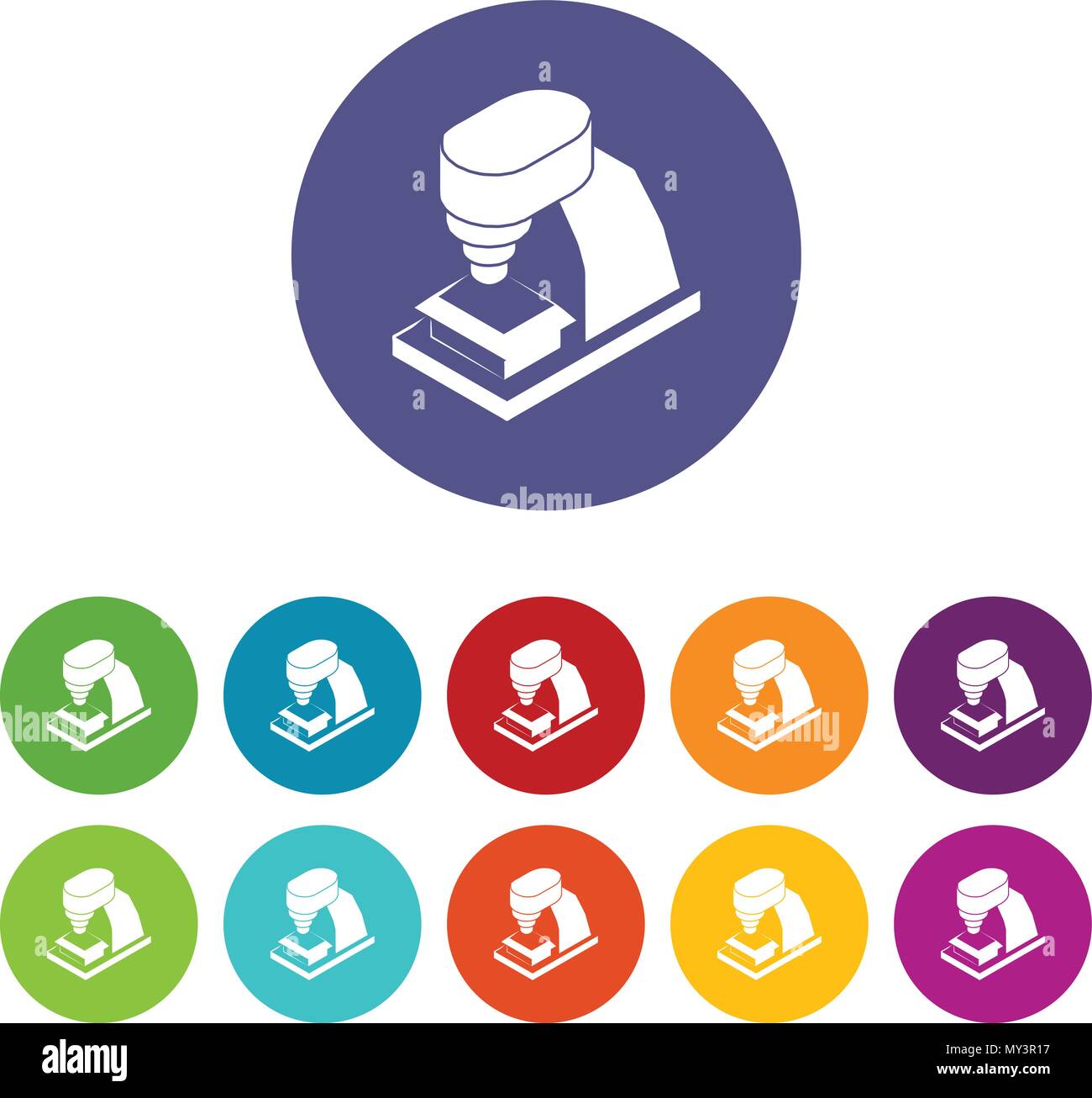 Machine tool icons set vector color Stock Vector Image & Art - Alamy