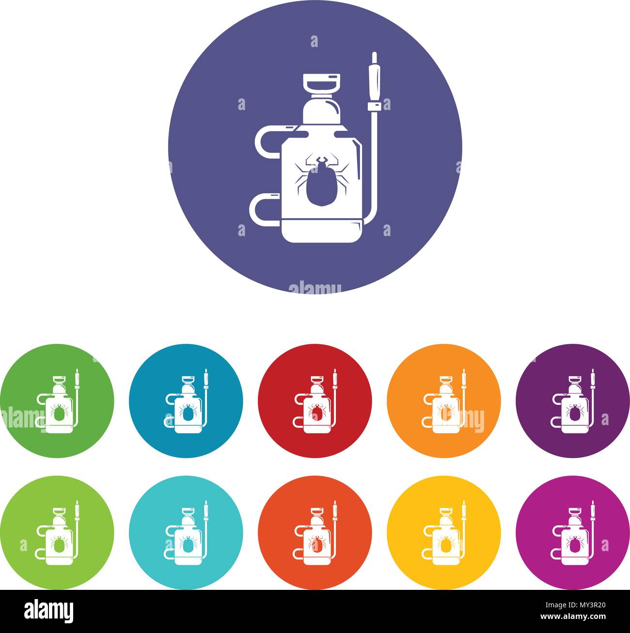 Pest control poison icons set vector color Stock Vector Image & Art - Alamy