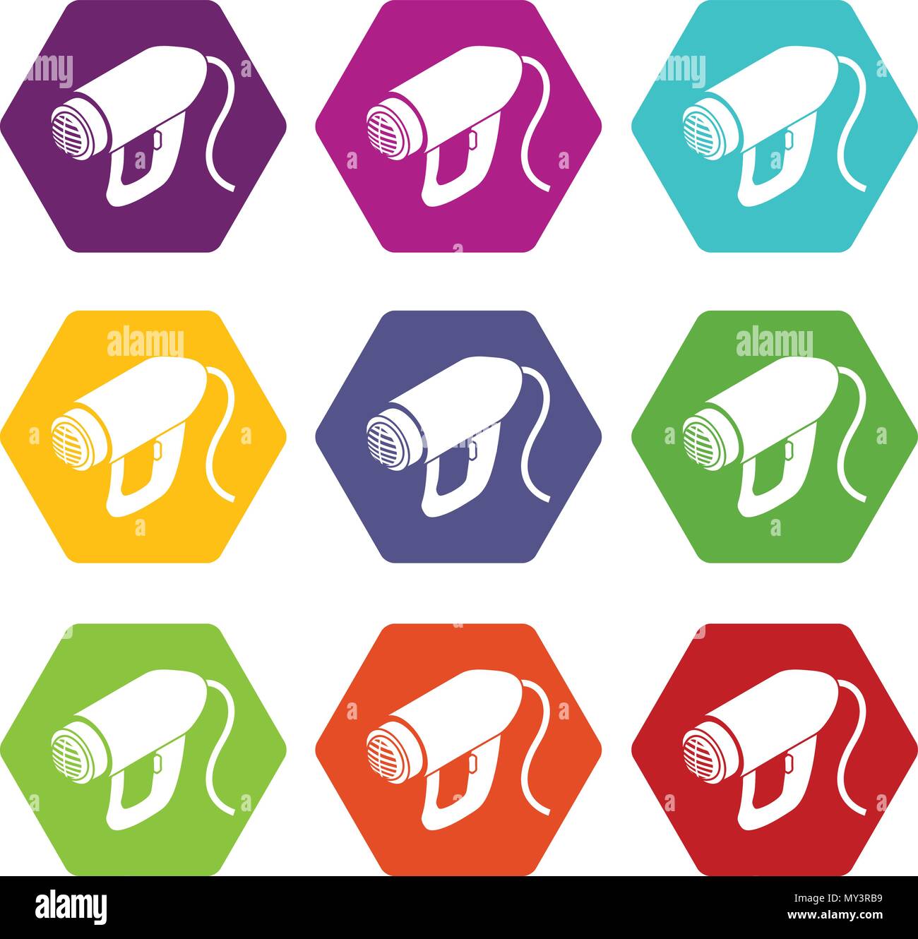 Heat power tool icons set 9 vector Stock Vector Image & Art - Alamy