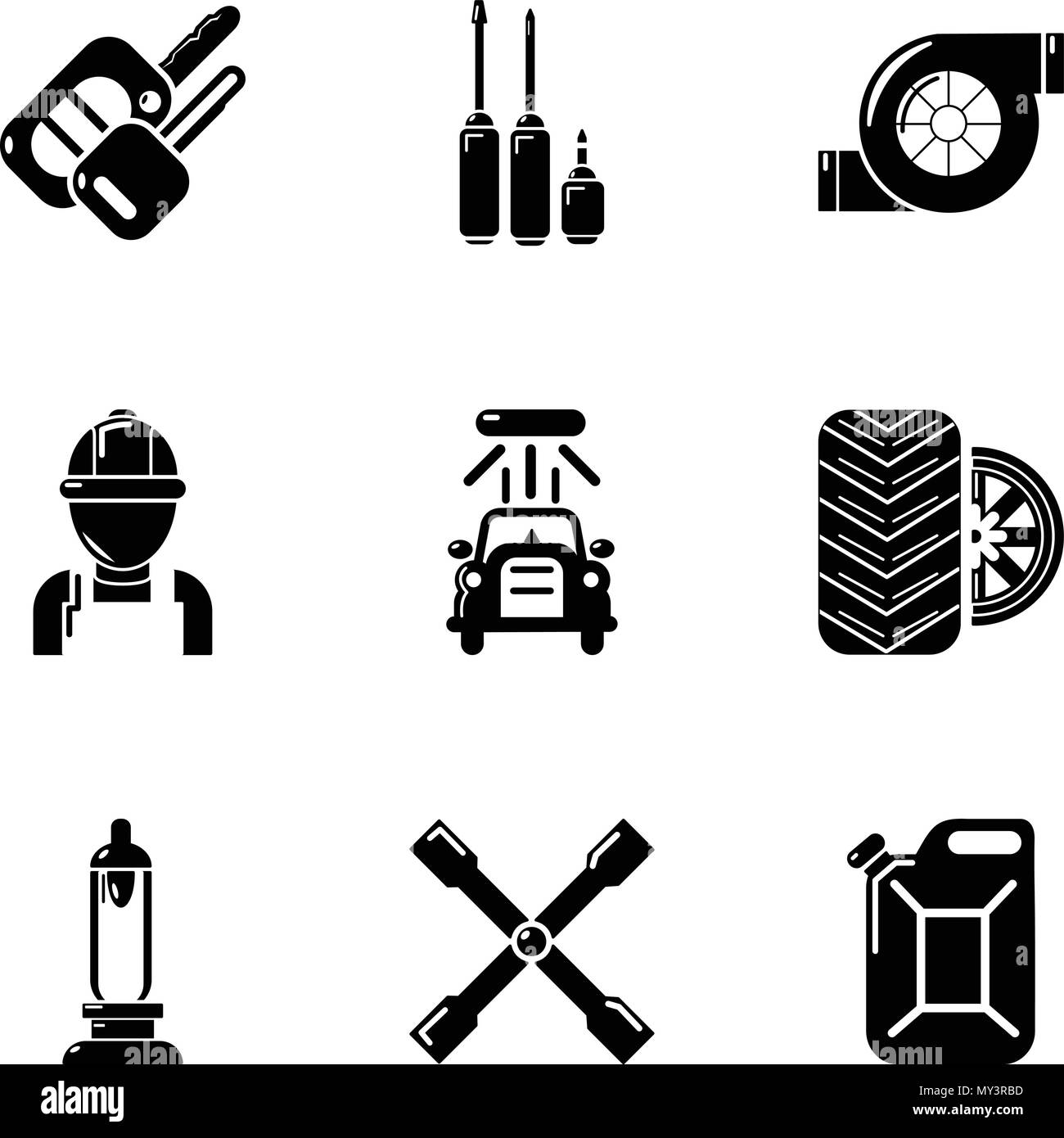 Passenger car icons set, simple style Stock Vector Image & Art - Alamy