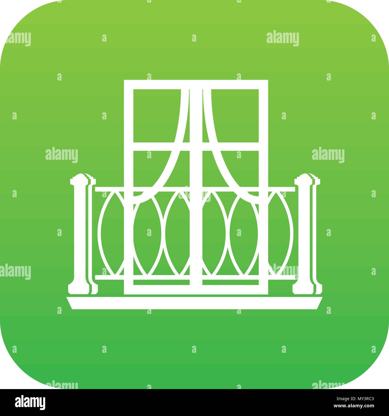 Outdoor balcony icon, simple style Stock Vector Image & Art - Alamy
