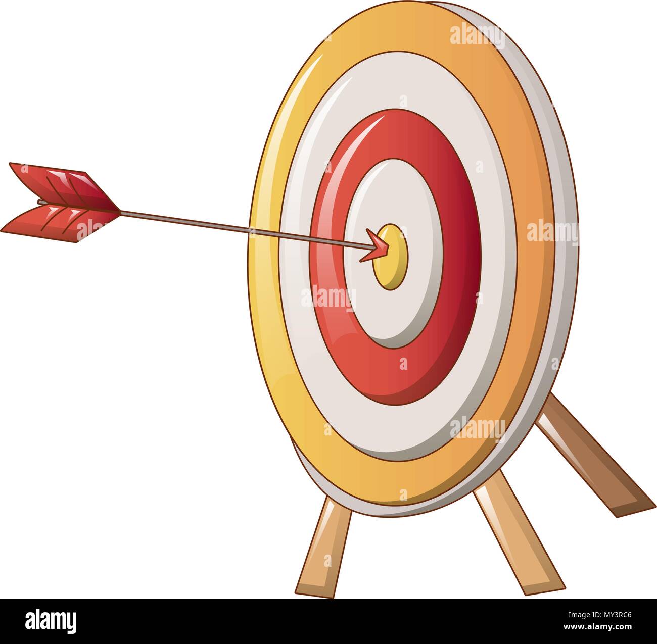 Target with arrow icon, cartoon style Stock Vector Image & Art - Alamy