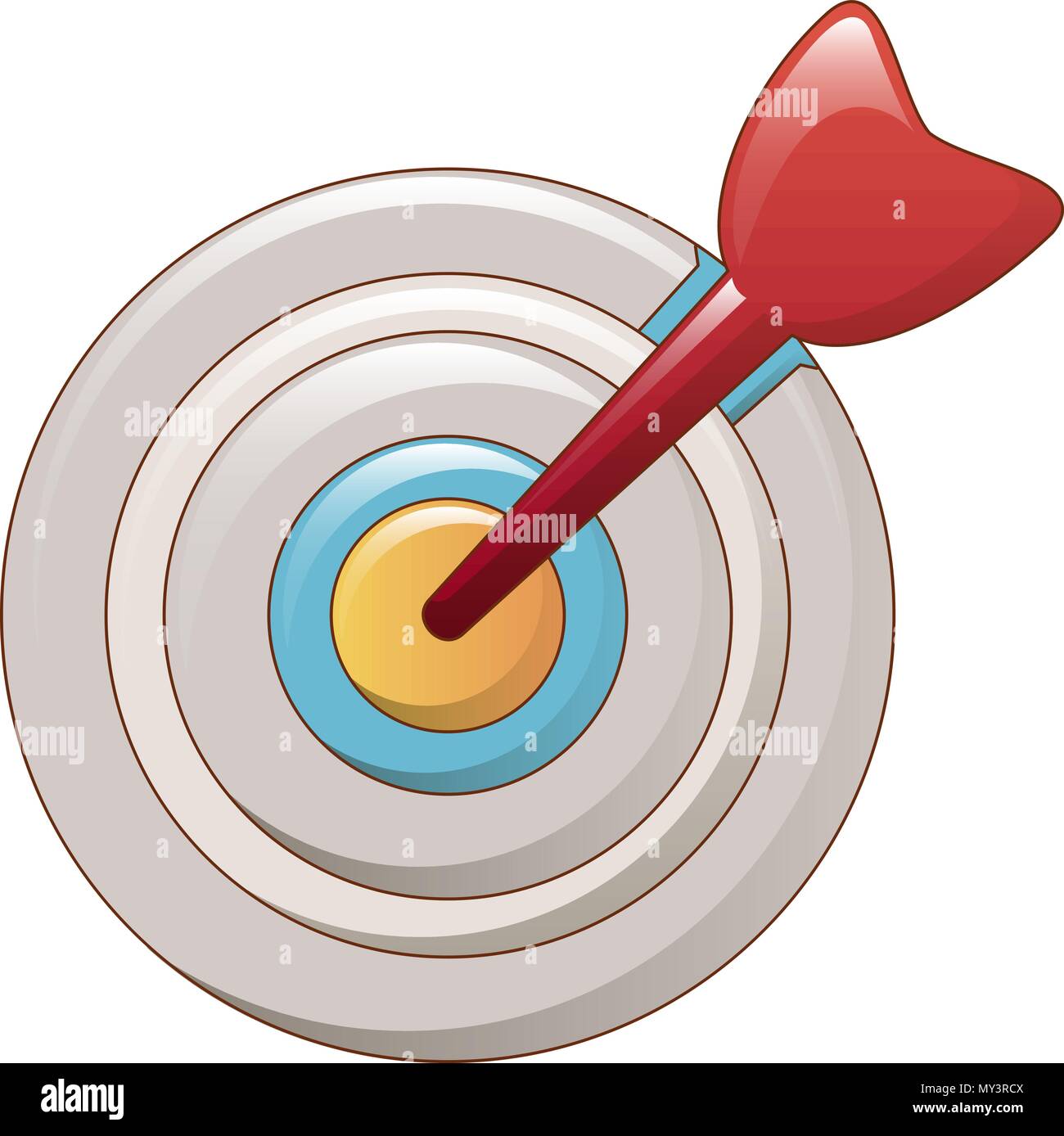 Arrow in center target icon, cartoon style Stock Vector Image & Art - Alamy
