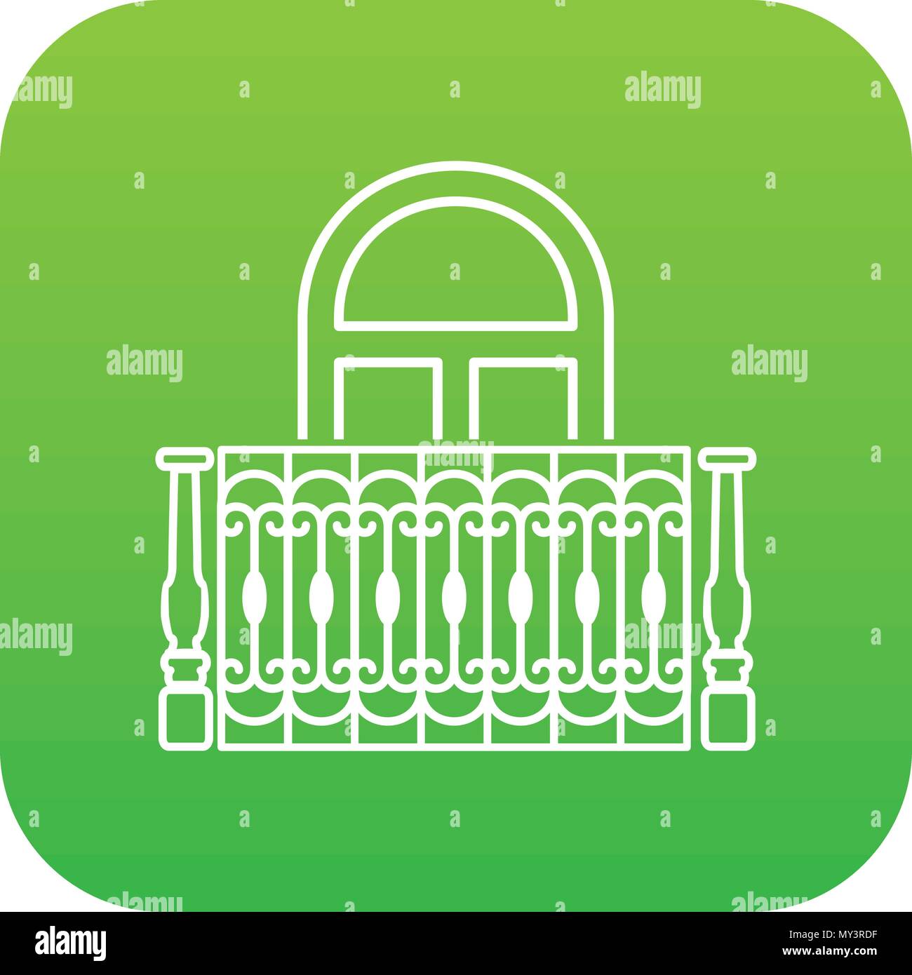 Design of balcony icon, simple style Stock Vector Image & Art - Alamy