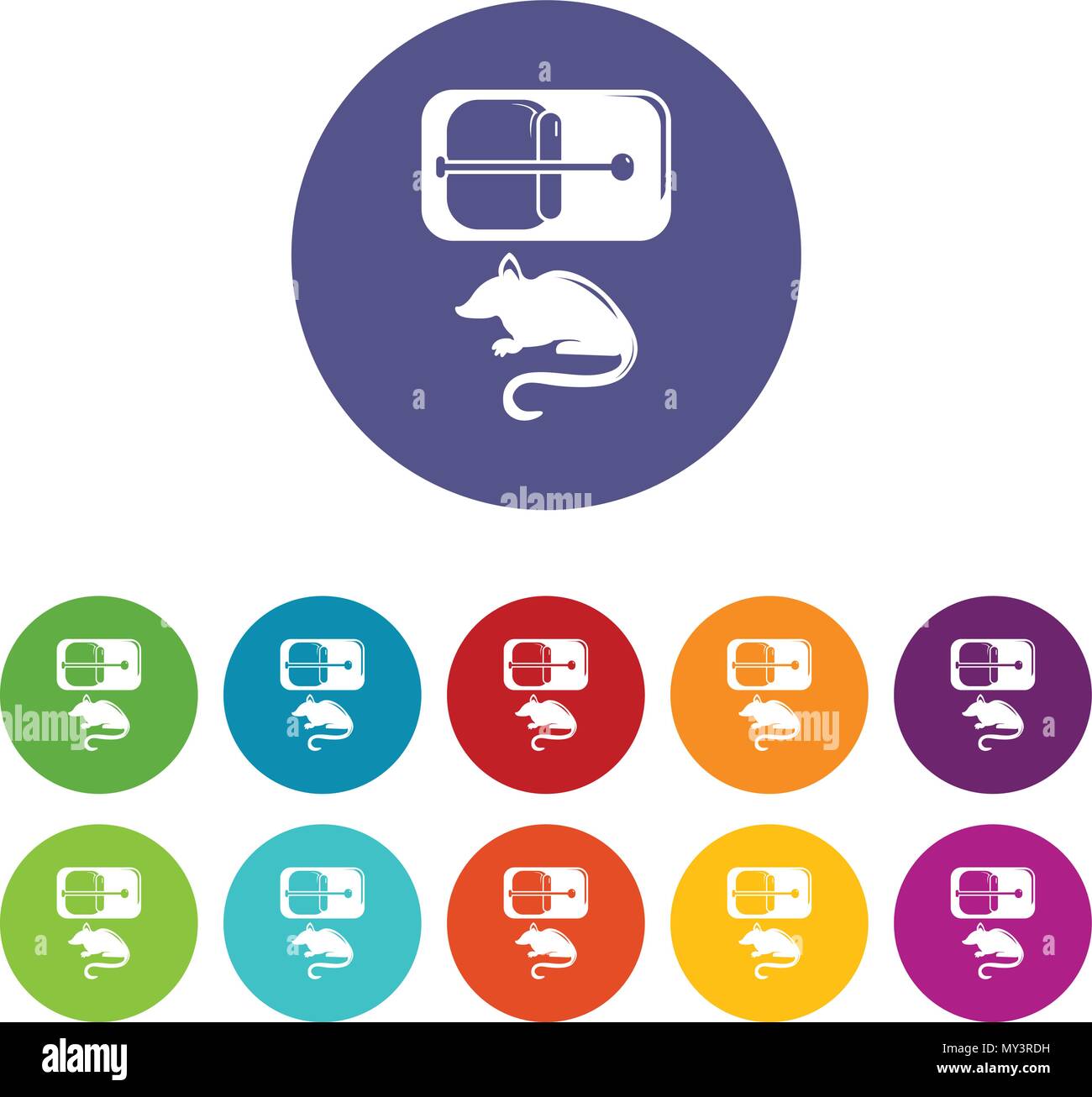 Mousetrap icons set vector color Stock Vector Image & Art - Alamy
