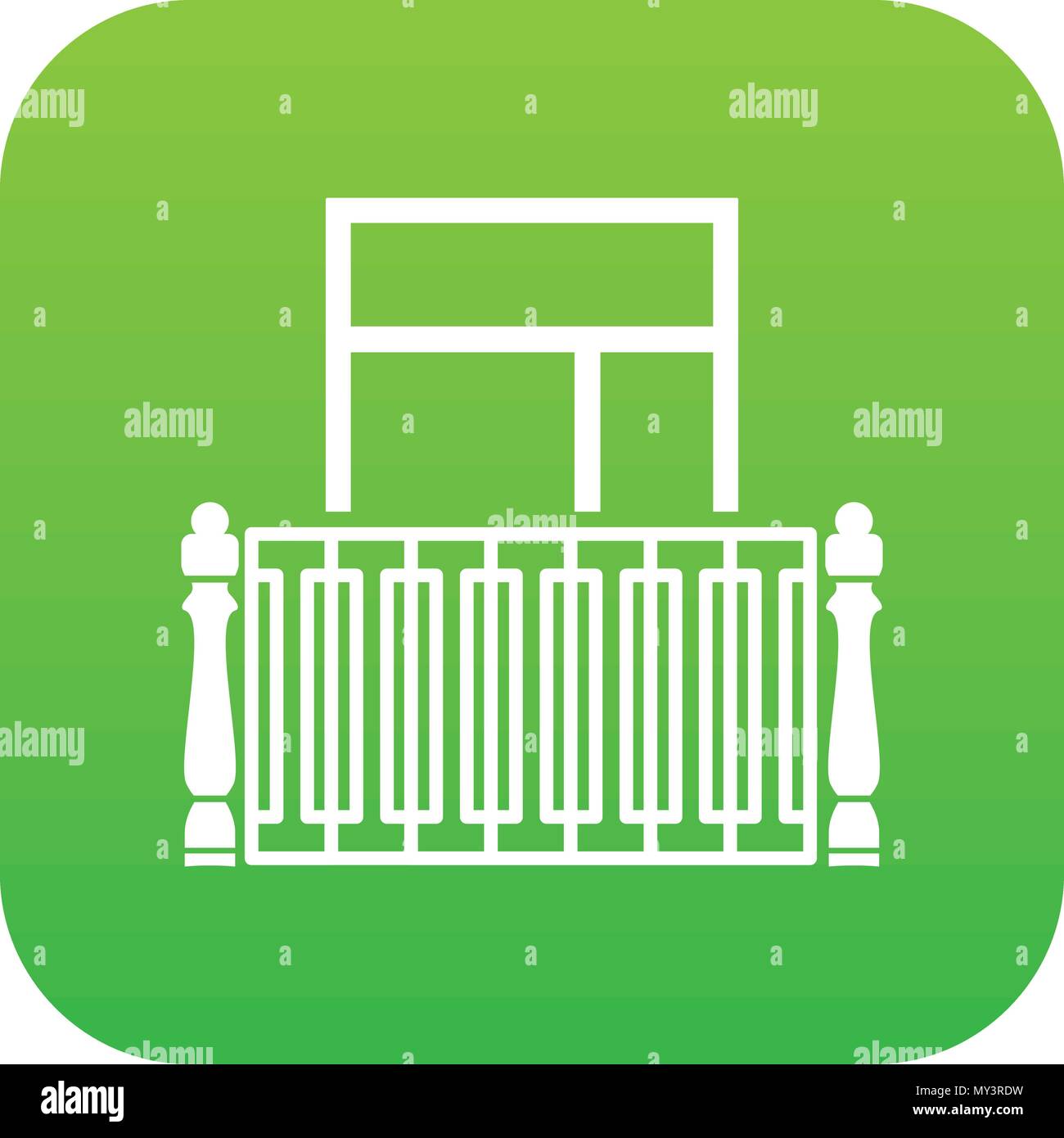 Square Balcony Icon Simple Style Stock Vector Image And Art Alamy