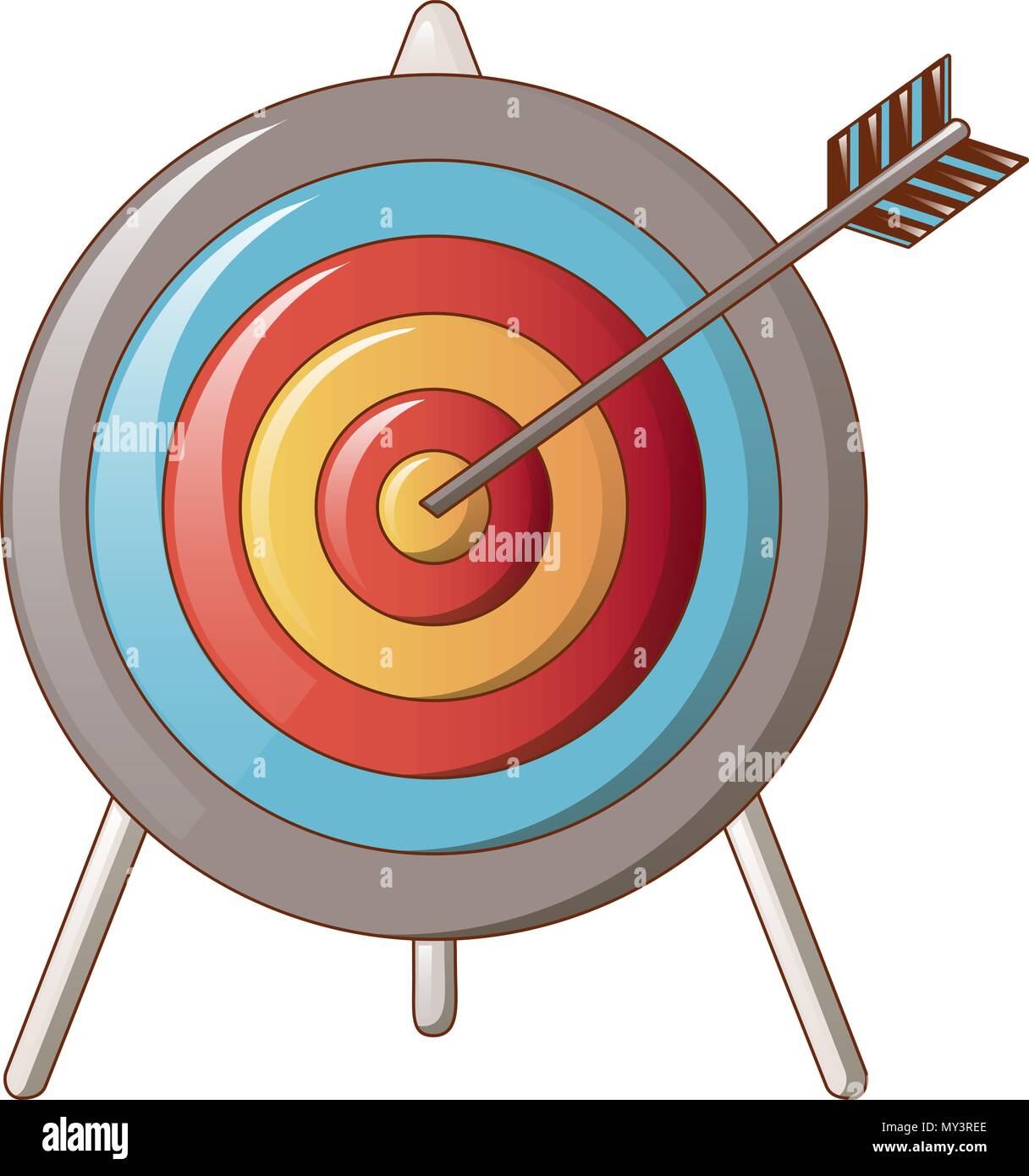 Hit the target icon, cartoon style Stock Vector Image & Art - Alamy
