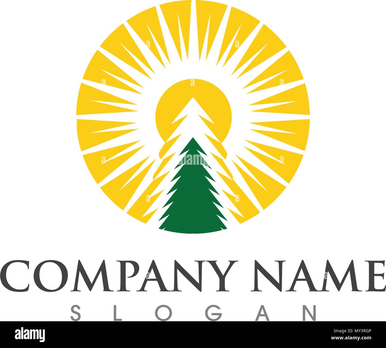 Cedar tree Logo template vector icon illustration design Stock Vector ...