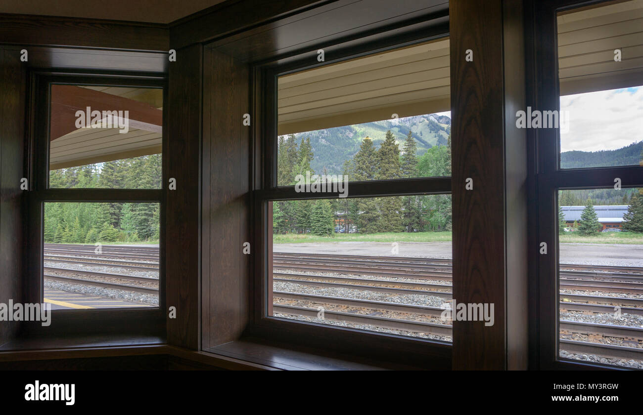 Banff railway station Alberta Canada Stock Photo - Alamy