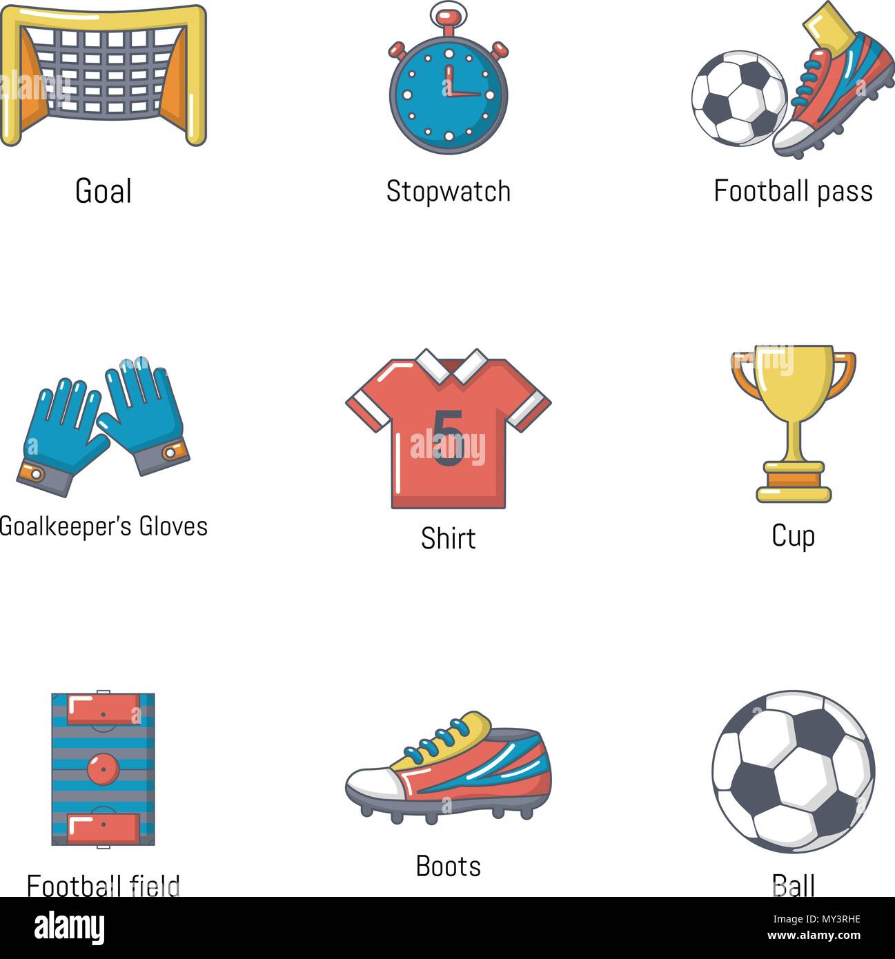 Football prize icons set, cartoon style Stock Vector Image & Art - Alamy