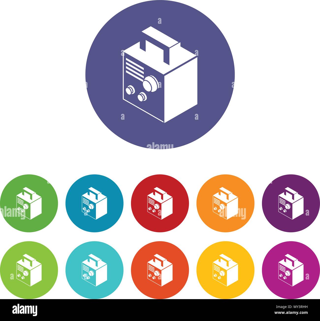 Electro welding machine icons set vector color Stock Vector Image & Art ...